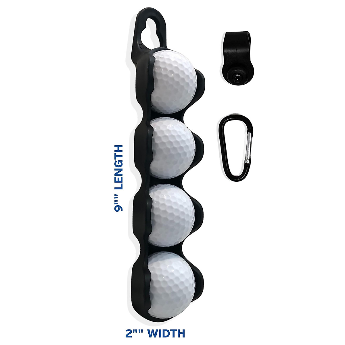RE GOODS Golf Ball Holder - Holds 4 Golf Balls, Easy Attachment to Bag or Cart, Gift Accessories for Men and Women