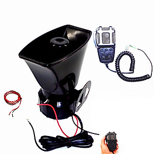 Viping Car Horn Siren Police Car Siren Horn Speaker 80W siren speaker Horn with Mic PA speaker system Emergency Sound Amplifier Alarm System Kit Alarm Horn for any 12V Truck lorry boat car ect