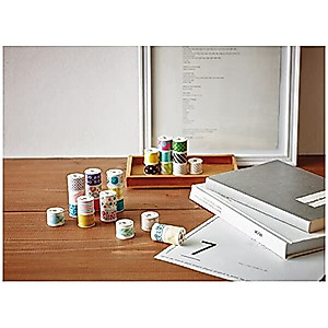 KOKUYO Bobbin Washi Tape Set, 3 Pack, Mini Masking Tape, Knit Pattern, 0.6" Wide, 9.8ft Long, Space-Saving Design, for Journals, Planners, DIY Crafts, Japan Import (T-B1115-10-3S)