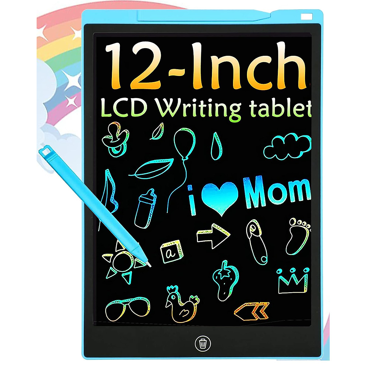 LCD Writing Tablet Doodle Board, 12inch Colorful Drawing Tablet Writing Pad for Kids, Electronic Erasable Learning Educational Girls Gifts Toys for 3 4 5 6 7 Year Old Girls Boys