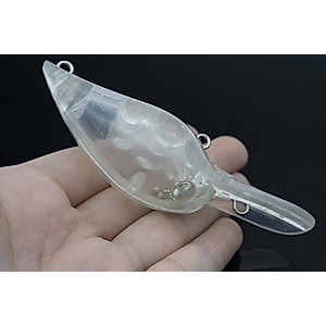 10pcs Unpainted Fishing Lures 9.8cm 15.19g Crankbait FishingTopwater Freshwater Topwater Artifical Minnow Bait Blanks Fishing Plugs Spoons LQN10#