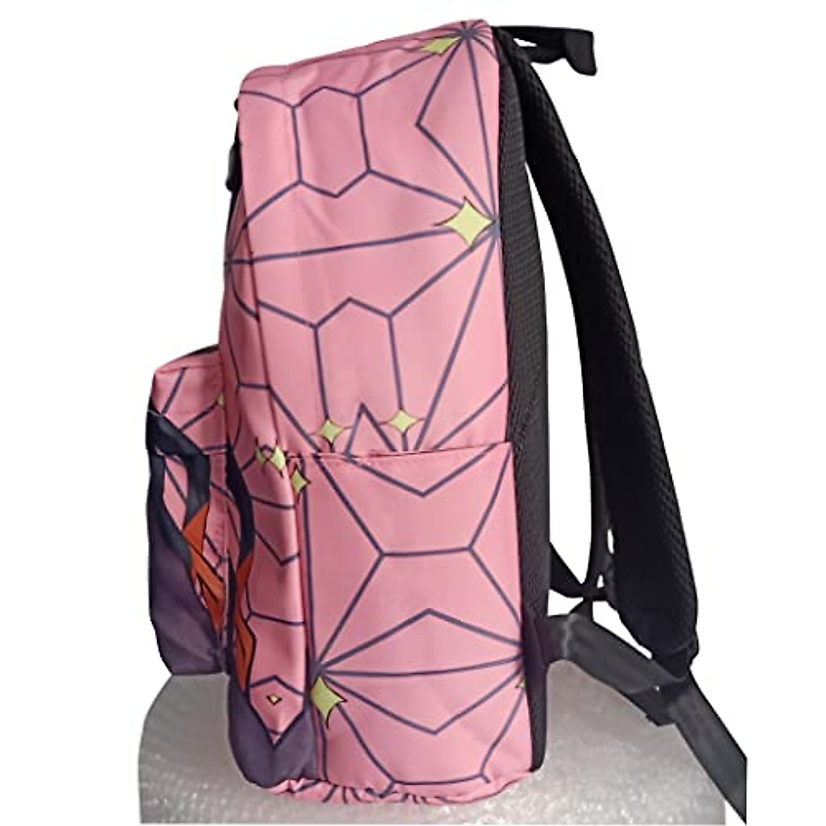 XIXISA Anime Nezuko Shinobu Kanroji Inosuke Cosplay School Backpack with Pencil Case Anime Backpacks for Teens