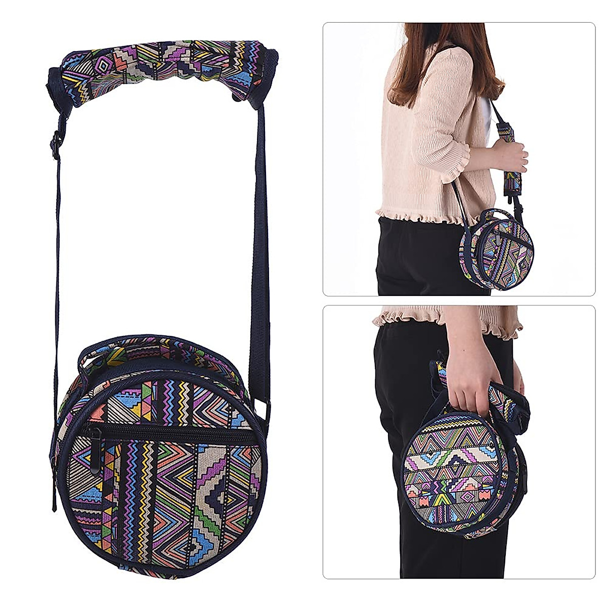 Btuty 5.5 Inch Mini 8-Tone Steel Tongue Drum C Key Percussion Instrument Hand Pan Drum with Drum Mallets Carry Bag