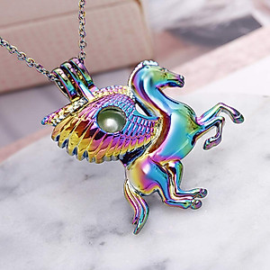 Mixed Pearl Cage Locket Pendants Set, Essential Oil Diffuser DIY Necklace Bracelet Jewelry Making Craft, Bulk Beads Aromatherapy Diffuser Charms Gifts for Women Girls (Random 30pcs Rainbow Color)