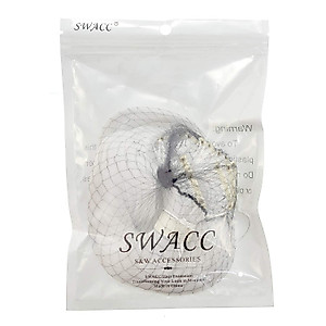 SWACC 12 Pcs Curly Wavy One Color Party Highlights Clip on in Hair Extensions Colored Hair Streak Synthetic Hairpieces (White)