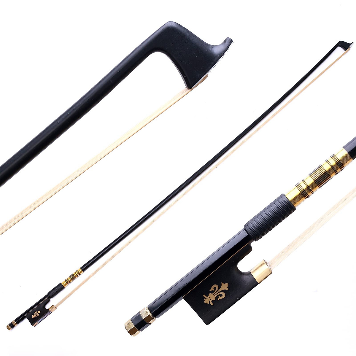AMZZ 4/4 Professional Carbon Fiber Violin Bow - Performance Grade Violin Accessory for Violinists and Fiddlers of All Skill Levels (Carbon Fiber Bow 4/4 Size)