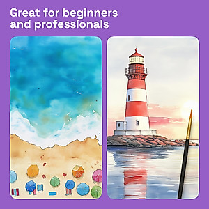 ARTISTRO Watercolor Paint Set 12 Colors, Travel Watercolor Set in Portable Box, Water Color Paint Sets for Kids, Mini Water Colors Paint Adult Set for Artists, Beginners, Amateur Hobbyists