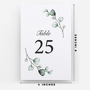CLEVER SIGNS Table Numbers 1-25 Plus Head Table Card, Double-Sided, 4 x 6, Table Numbers for Wedding Reception, Anniversary, Baby Shower, Bridal Shower, Christmas, Parties, Events and Celebrations