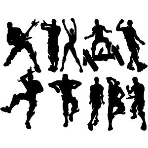 LHKSER Game Wall Decal Wall Sticker Poster Floss Dancing Decal Nursery Boys Room Wall Vinyl Decal Game Stickers (Black++)