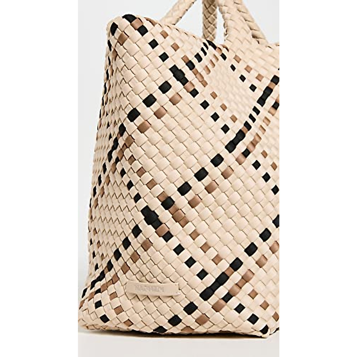 Naghedi Women's St Barths Plaid Large Tote, Sable, One Size