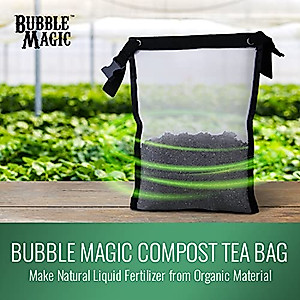 Bubble Magic Compost Tea Bag, Infuser, Strainer, Fine Mesh for 800 Gallon Brewers, Plant Nutrients Extractor, Make Natural Liquid Fertilizer from Organic Material, Large 15.75” x 21.5”