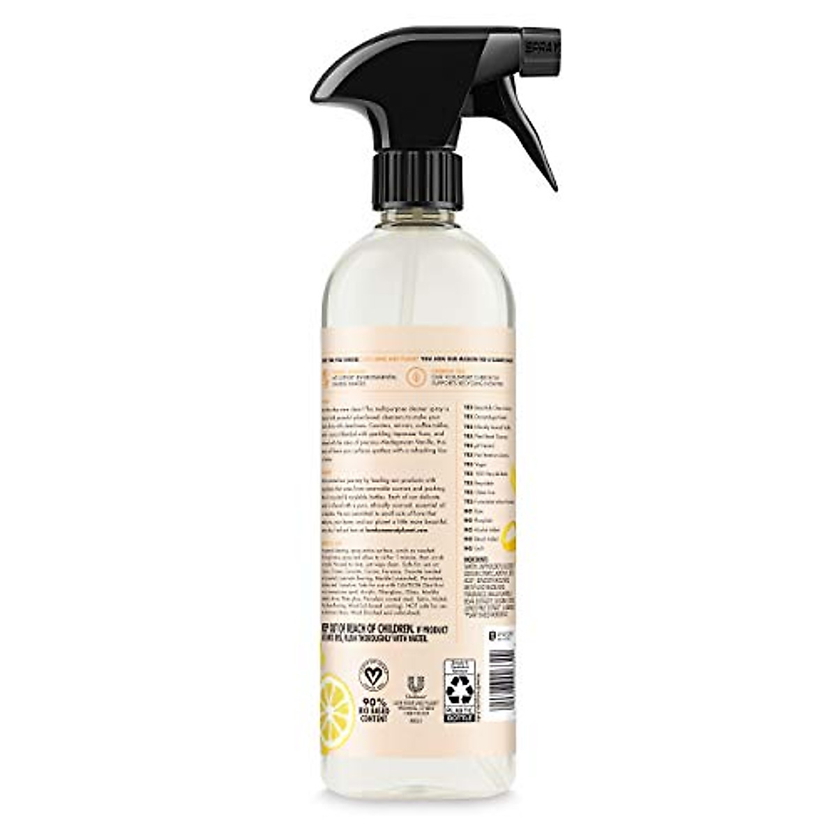 Love Home and Planet Multipurpose Cleaner Spray, Citrus Yuzu & Vanilla, 23 oz