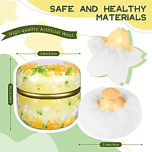 Zopeal Powder Case Puff Kit Powder Puff Case for Body Cosmetic Container Dusting Soft for Baby and Women Travel Home Face Body Box(8 Pcs)