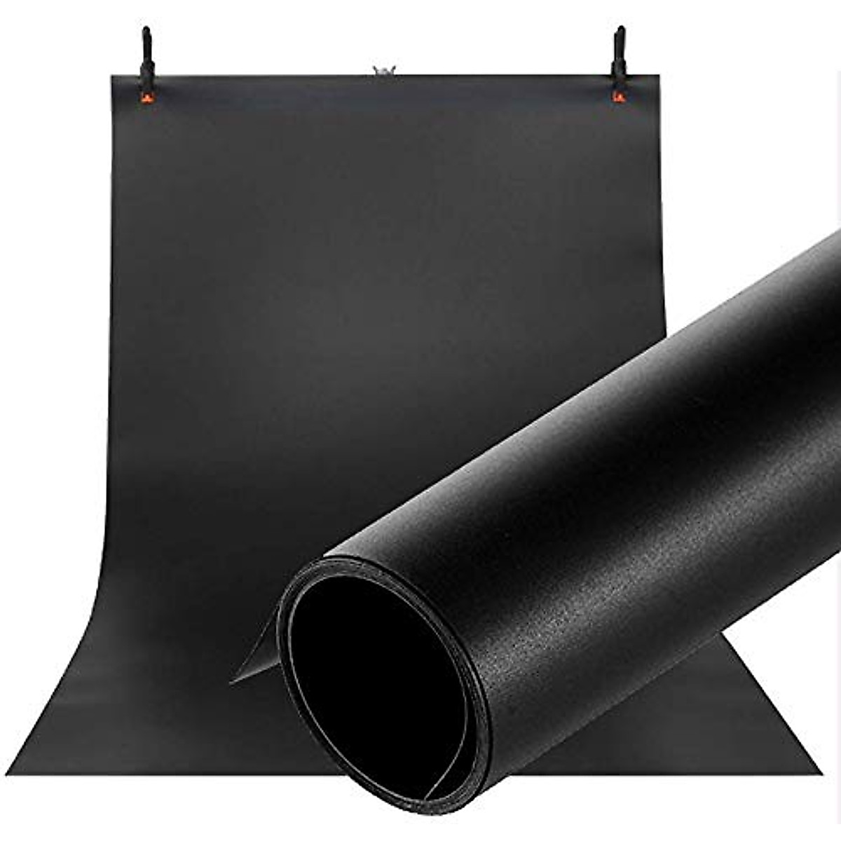 Meking PVC Backdrop 39x78Inch/100x200cm PVC Background Matte White & Black Photography Backgrounds White Vinyl Backdrop for Product Photo Video Photography Studio -Black/White