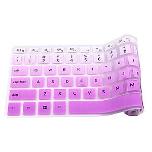 Keyboard Cover Compatible for Dell Inspiron 15 3000 3501 3502 3505, Dell Inspiron 15 5000 5505 5584 5590 5593 5598 5508 5501 5502, Dell Inspiron 15 7000 7590 7591 7501 7506 7706 (Gradient Purple)