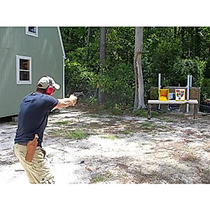 ATFLBOX BB Trap Target with 20pcs 7'' X 9'' Paper Targets and 2 Metal Silhouettes Spinner Shooting Targets for Airsoft, Rifle, Pellet Gun, Airgun