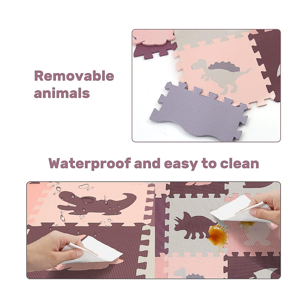 56" X 56" Baby Play Mats Floor Mat Foam Puzzle Playmat for Toddler and Kids