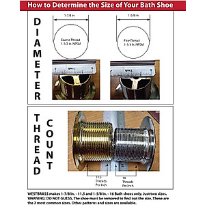 Westbrass A398R-12 1-1/2" NPSM Coarse Thread Mushroom Tip-Toe Bathtub Drain Stopper, Oil Rubbed Bronze