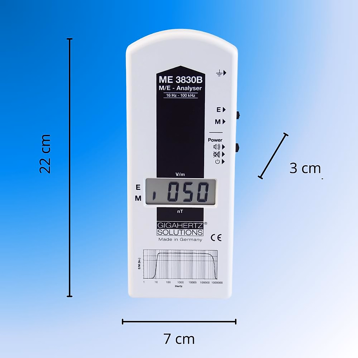 GIGAHERTZ Solutions ME3830B - Standard Electromagnetic Field Meter for Low Frequency 16 Hz - 100 kHz