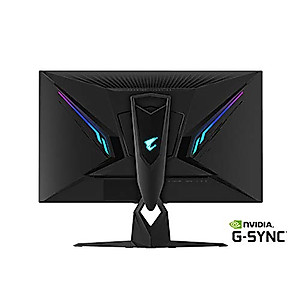 AORUS FI27Q 27" 165Hz 1440P NVIDIA G-SYNC Compatible IPS Gaming Monitor, Built-in ANC, 2k Display, 1 ms Response Time, HDR, 95% DCI-P3, 1x Display Port 1.2, 2x HDMI 2.0, 2x USB 3.0