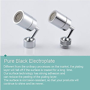 MuYiLIFE Universal Splash Filter Faucet,720° Rotatable Faucet Sprayer Head with Durable Copper,Anti-Splash, Oxygen-Enriched Foam (Female Thread-A22MM)