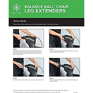 Gaiam Classic Balance Ball Chair Leg Extenders (Only Compatible with Classic Chair & Classic Backless Chair)