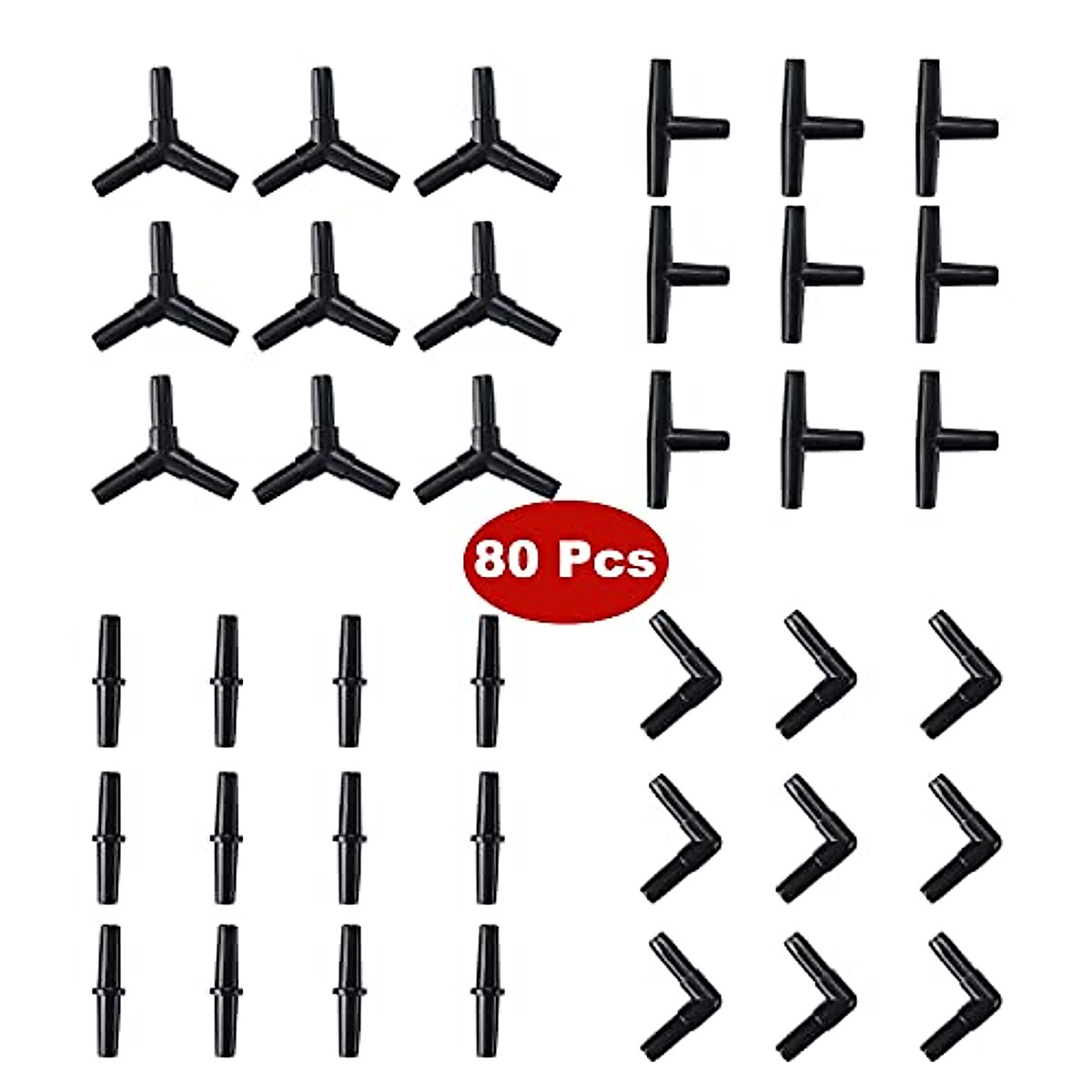 Patioer Aquarium Airline Tubing Black, 320 Ft Standard 3/16" Silicone Flexible Airline Tubing Hose for Aquariums, Fish Tank, Terrariums, and Hydroponics, Air Pump Accessories