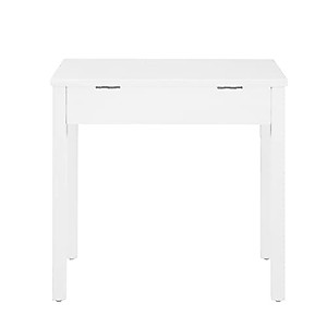 Amazon Basics Wood Lift-Top Kids Rectangular Study Desk, White