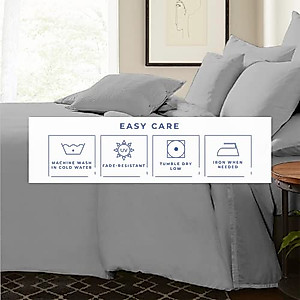 Kotton Culture Plush Modern Duvet Cover Set 3 Piece with Zipper Closure & Corner Ties 100% Egyptian Cotton 1000 TC Luxury 1 Duvet Cover 2 Pillow Shams (California King/King Silver)