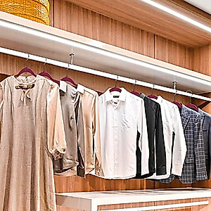 Quality Hangers Clothes Hangers 50 Pack - Non-Velvet Plastic Hangers for Clothes -Heavy Duty Coat Hanger Set -Space-Saving Closet Hangers with Chrome Swivel Hook, Non-Flocked Hangers, Raspberry