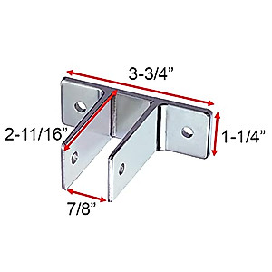 Panel Pack-2 Two Ear Bracket & 2 U Brackets Die Cast Zamac for 7/8 in. Thick Panels w/Fasteners