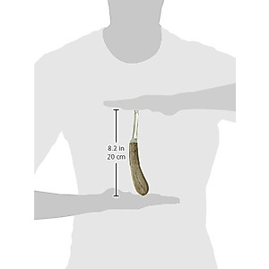 Tamsco Curved Hoof Knife/Cleaner Narrow Right Narrow Blade Right Wooden Handle Curved