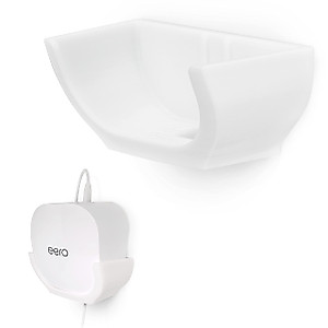 Screwless Wall Mount for Eero 6 Mesh WiFi Holder, Custom Design (NOT Compatible with Eero Pro 6 / Beacon), Strong VHB Adhesive, No Tools, No Mess, White by Brainwavz