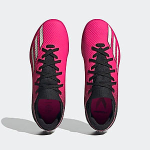 adidas X SPEEDPORTAL.3 Turf Soccer Shoe, Team Shock Pink/Zero Metallic/Black, 5.5 US Unisex Big Kid
