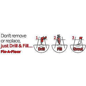 The Original Fix-A-Floor Loose Tile Repair Adhesive For All Tile, Ceramic, Marble, Stone & Wood. Custom Tip for All Grout Sizes 10.1 oz-Pack of 2 *For Best Results Use The Proven Power of a Caulk Gun*