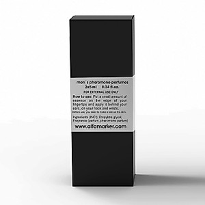 ALFAMARKER Unlimit - Pheromone Cologne for Men - Men`s Pheromone Oil Perfume Set 2x5 ml - Great Holiday Gift - Long-Lasting Scent