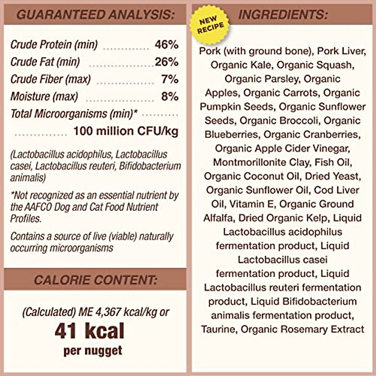 Primal Freeze Dried Dog Food Nuggets Pork 14 oz, Complete & Balanced Scoop & Serve Healthy Grain Free Raw Dog Food, Crafted in The USA