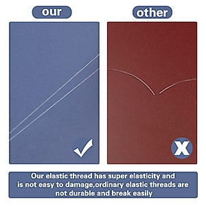 8 Rolls Elastic Stretch Thread for Bracelets, 0.5mm Transparent Beading String with 4 Sizes Beading Needles and Needle Bottle, Clear Stretch Cord Thread for Jewelry Bracelet Necklace Making Wire