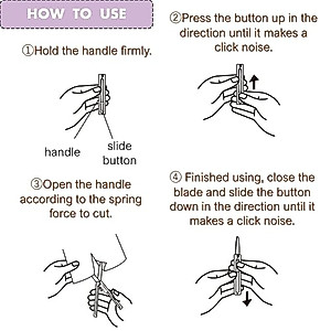 SUN-STAR Slarino Travel Ready Compact Scissors - Pocket Sized & Portable, Light Green S3720012 (Authentic Hologram for US and EU Only)