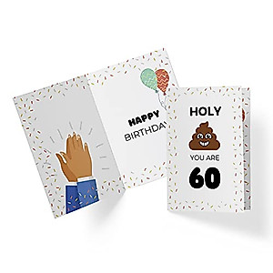 Funny 60th Birthday Card – Funny 60 Years Old Anniversary Card – Happy 60th Birthday Card – Hilarious 60th Birthday Card – with A Red Envelope