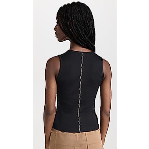 Helmut Lang Women's Muscle Base Tank, Basalt Black, S