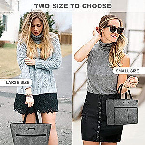 Insulated Lunch Bags for Women Men Thermal Lunch Bag with Front Pocket Leakproof Lunch Tote Bag Reusable Adult Lunch Bag Lunchbox with Small and Large Size for Office Work Picnic Shopping (Gray-S)