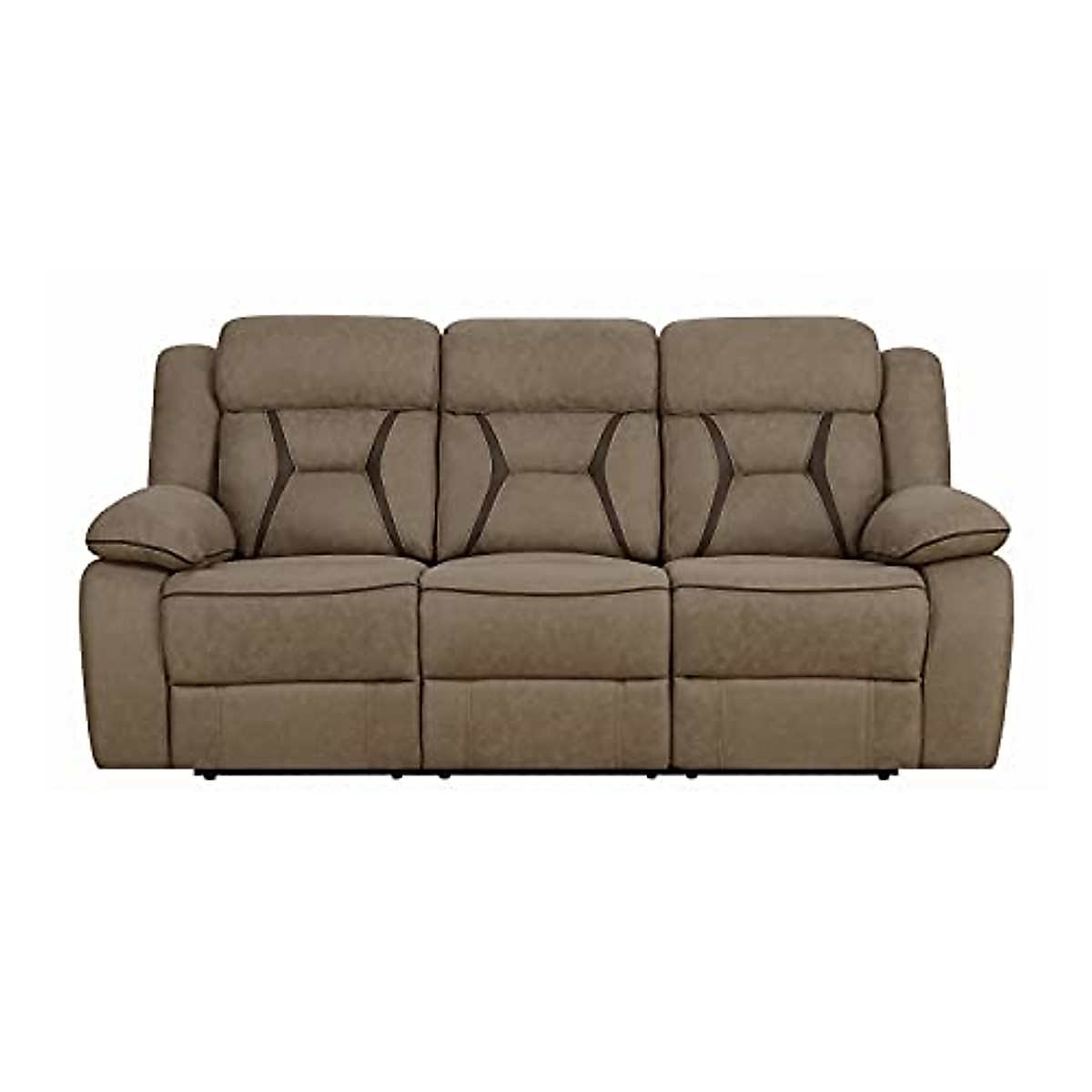 Houston Motion Sofa with Contrast Stitching Tan 602264