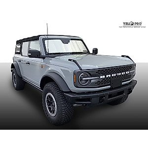 YelloPro Auto YelloPro Custom Fit Reflective Front Windshield Sunshade for 2021 2022 2023 2024 Ford Bronco SUV - (Nor for Sport Model), Sun Protection UV Reflector Accessories [Made in USA]