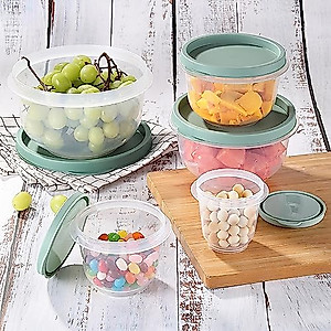 COKUMA 10PCS Bowl Set, Prep Bowls with Lids (5 Bowls and 5 Lids), Reusable, Microwaveable, Durable, BPA-Free, Freezer and Dishwasher Safe Meal Prep Food Storage Containers