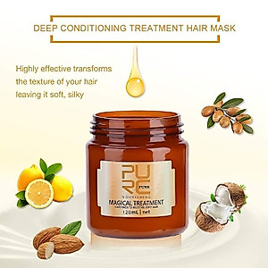 2 Pcs 120ml PURC Magical Hair Mask - 5 Seconds Repairs Damage, Advanced Molecular Repair for Roots, Keratin Treatment & Conditioner for Dry & Damaged Hair