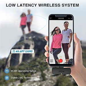 FIFINE Wireless Lavalier System with 2 Microphones, Lapel Mic Clear Sound for YouTube Video Interview Vlog, Dual Mini Mic with Type C Receiver for Android Phone/Tablet/Iphone15(USB C) Laptop-M8