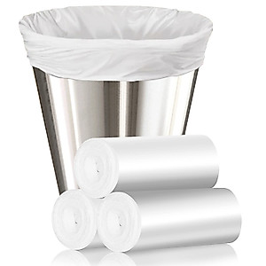 105 Count Small Trash Bags, 4 Gallon Garbage Can Liners - Unscented Wastebasket Trash Bags for Bathroom, Kitchen, Bedroom, (15 Liter)