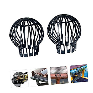 DOITOOL 4 Pcs Eaves Filter Cover Drainage Ditch Strainer Cover Gutter Downspout Strainer Expandable Downspout Expanding Water Hose Round Balloons Plastic Strainer Roof Gutter Filter Pp