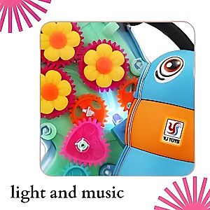 ABK Transparent Toy Car - with visible colored moving Gear System, Light and Sound Transparent Electric Car Toy Light Music LED Light Effects (Butterfly Car)